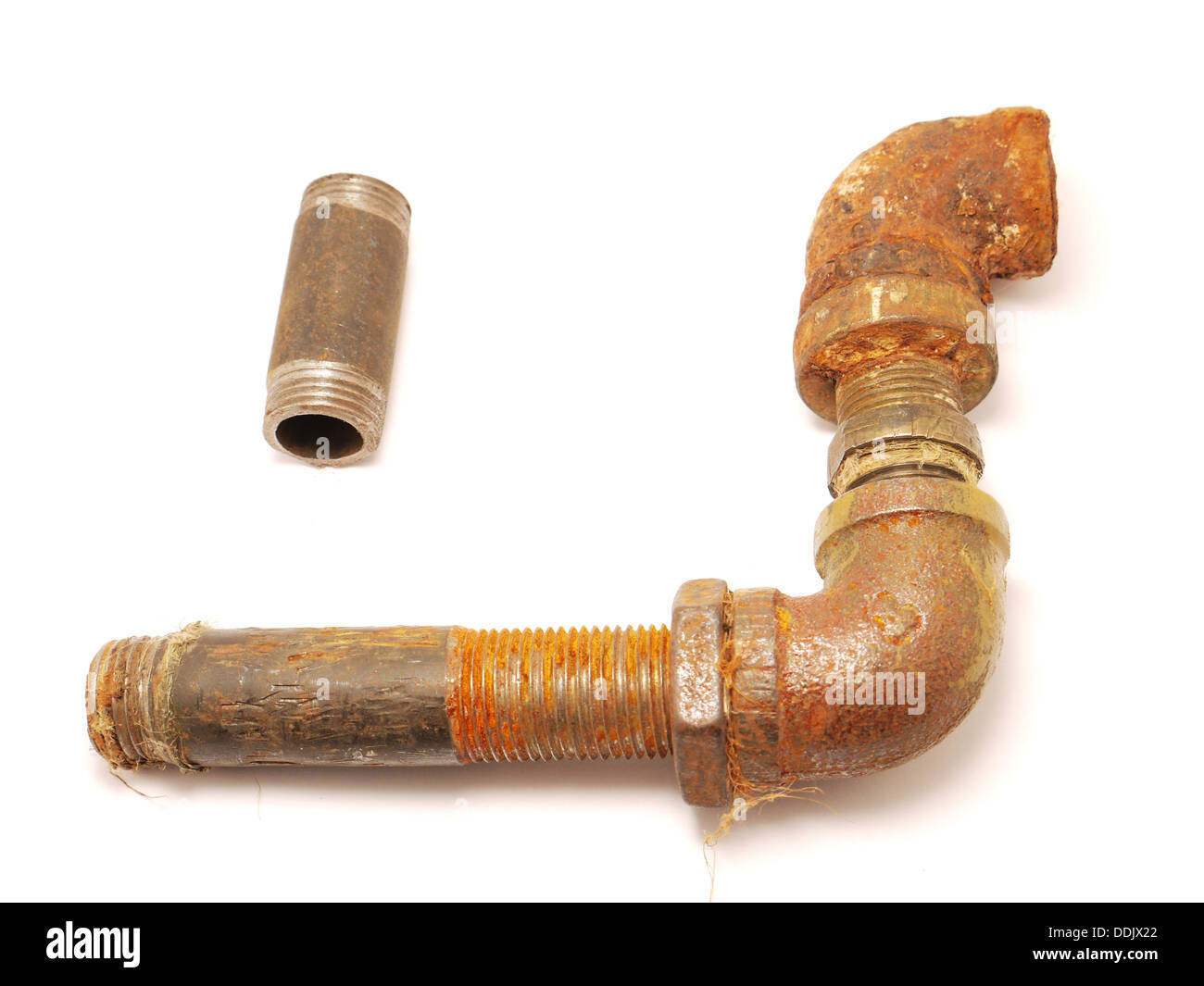 Old a pipe on a white background Stock Photo - Alamy