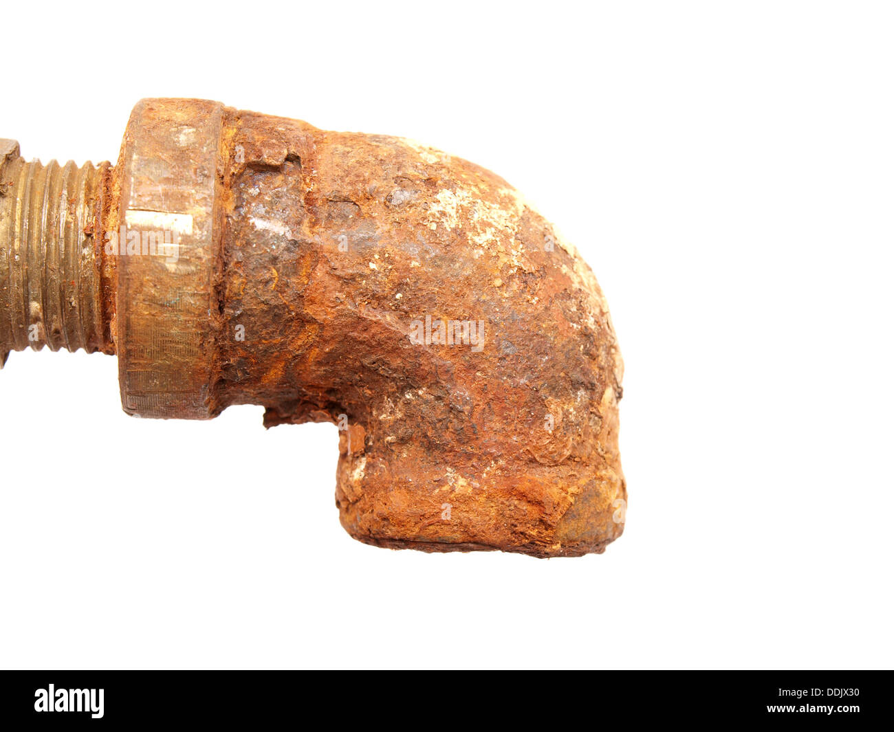 Old a pipe on a white background Stock Photo - Alamy