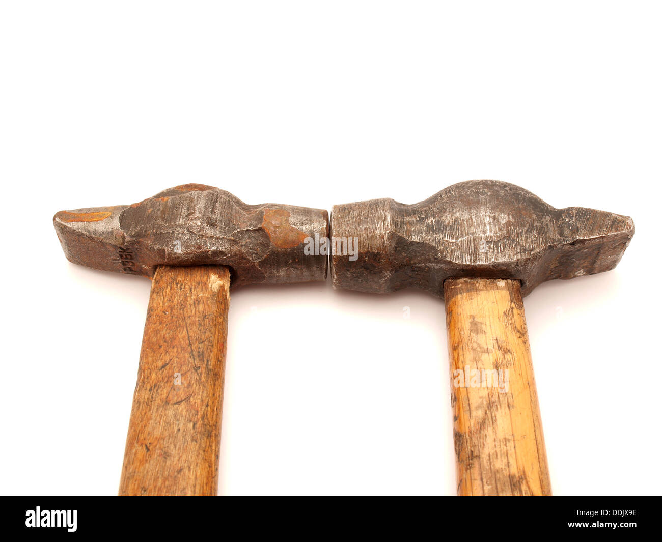 Hammers on a white background Stock Photo - Alamy