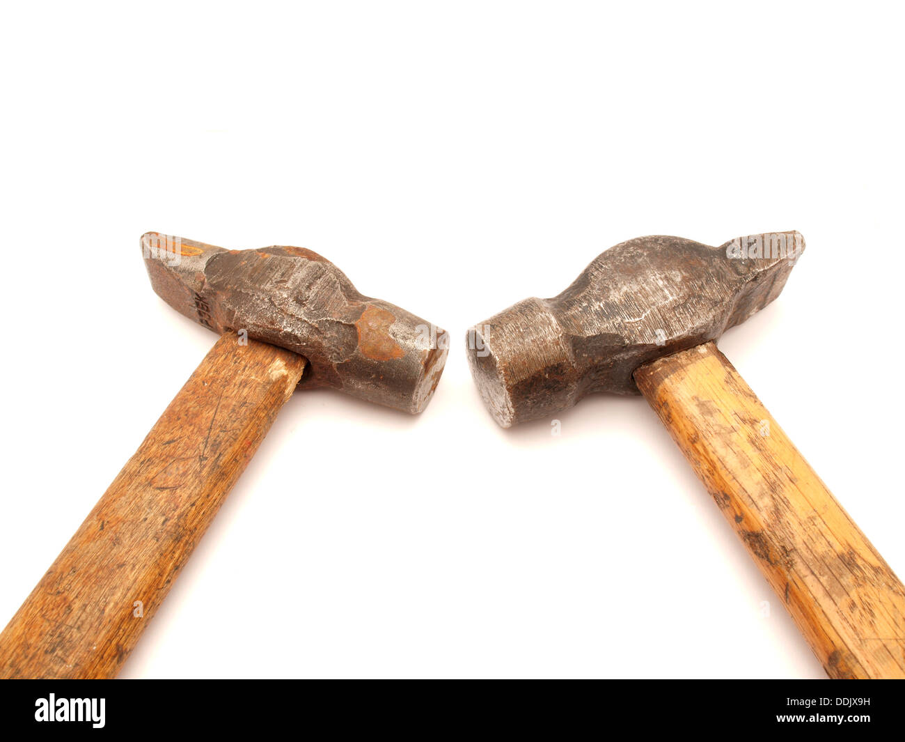 Hammers on a white background Stock Photo - Alamy