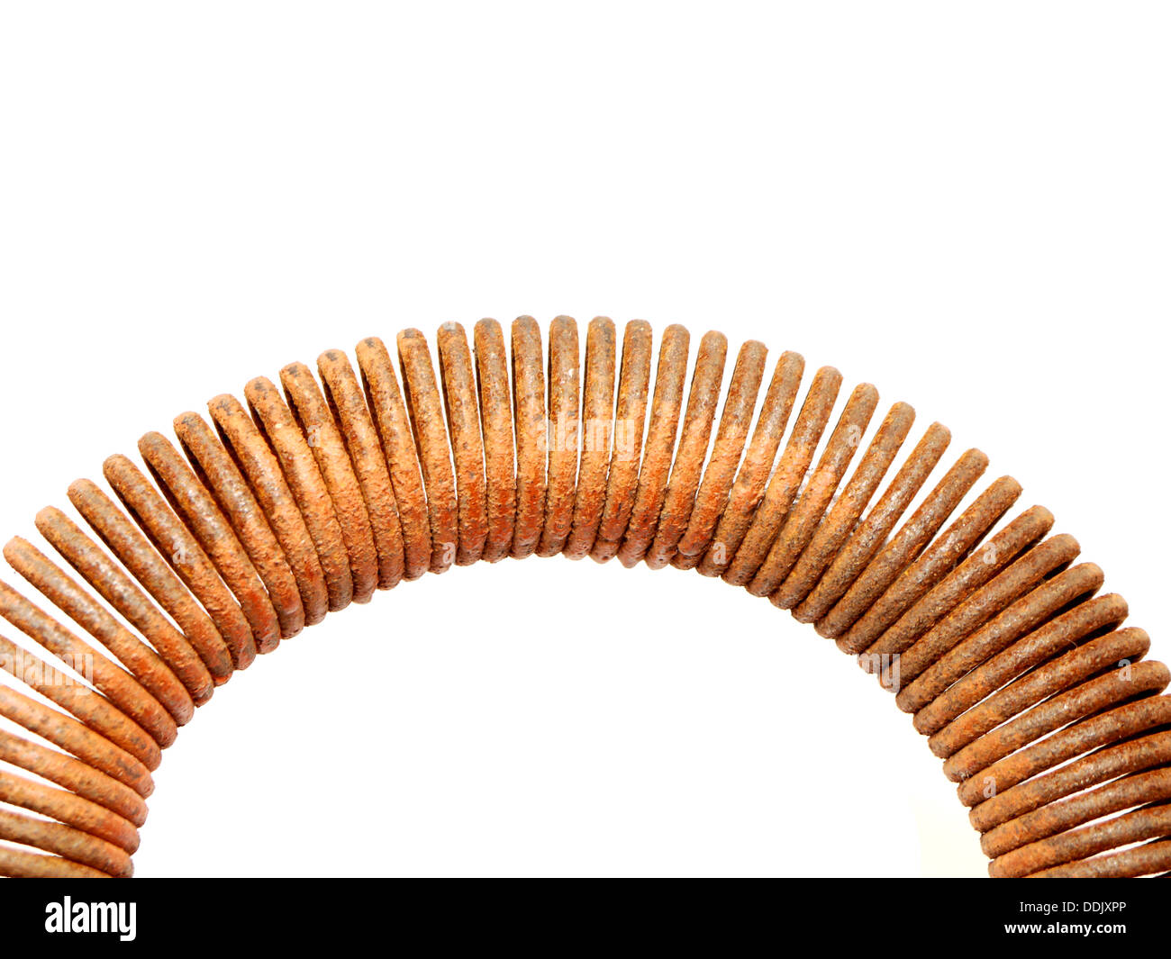 Rusty spring on a white background Stock Photo - Alamy