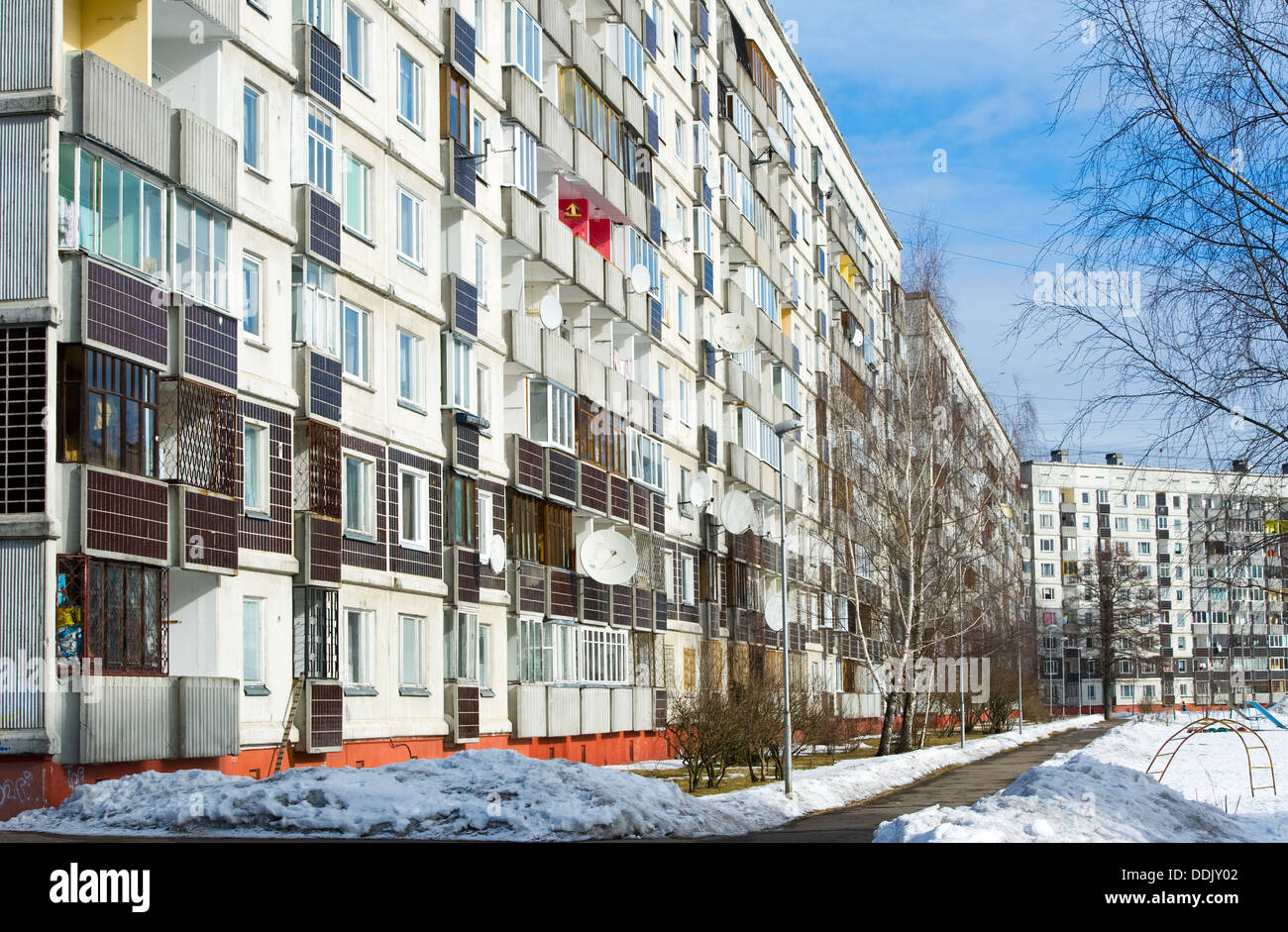 The panel house Stock Photo - Alamy