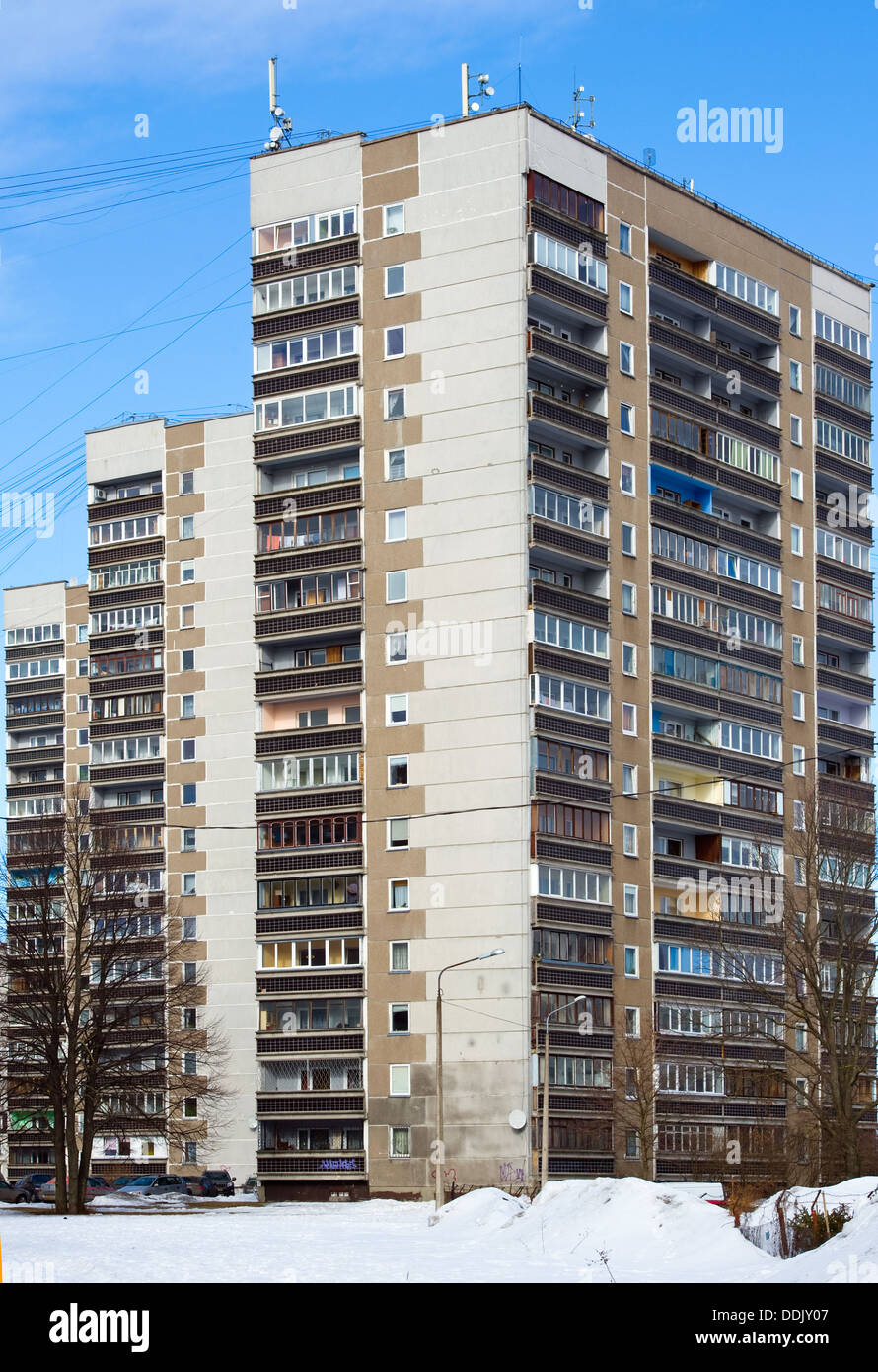 The panel house Stock Photo - Alamy