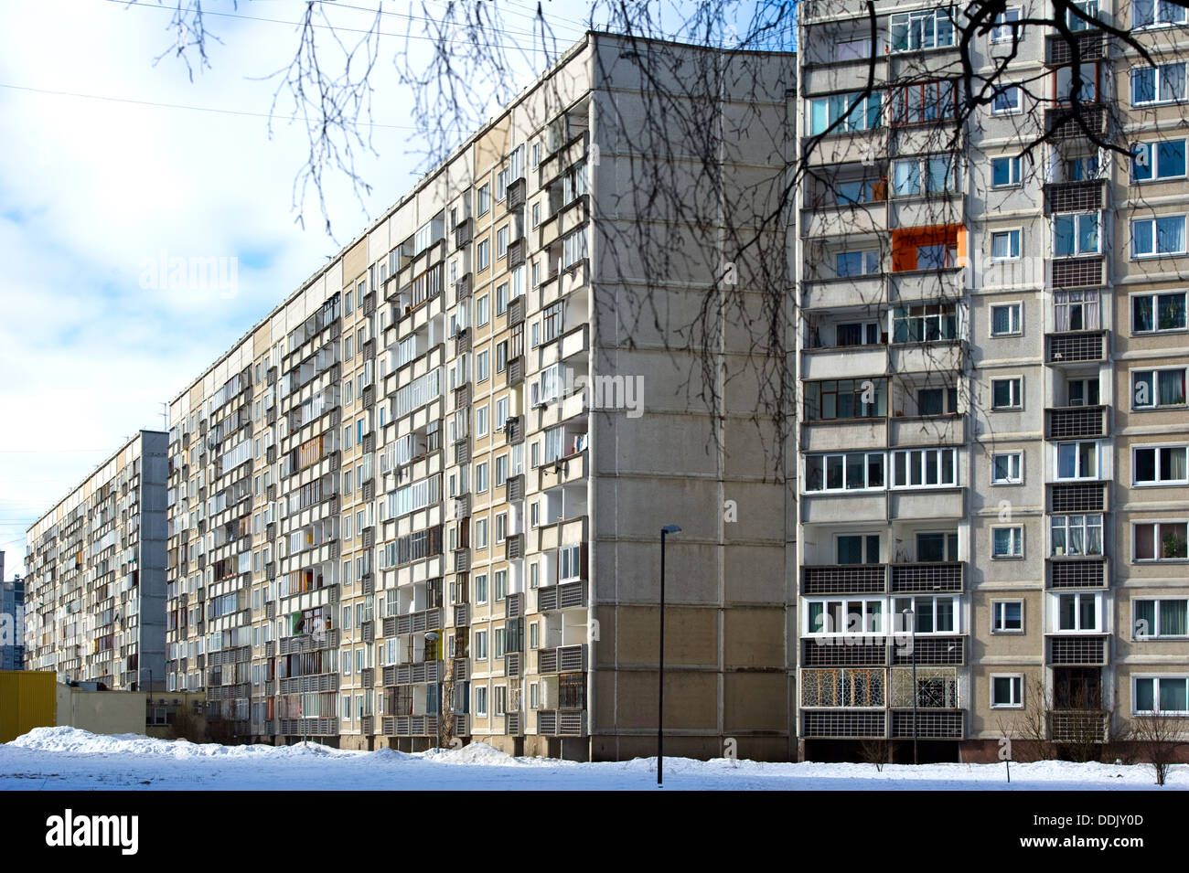 The panel house Stock Photo - Alamy
