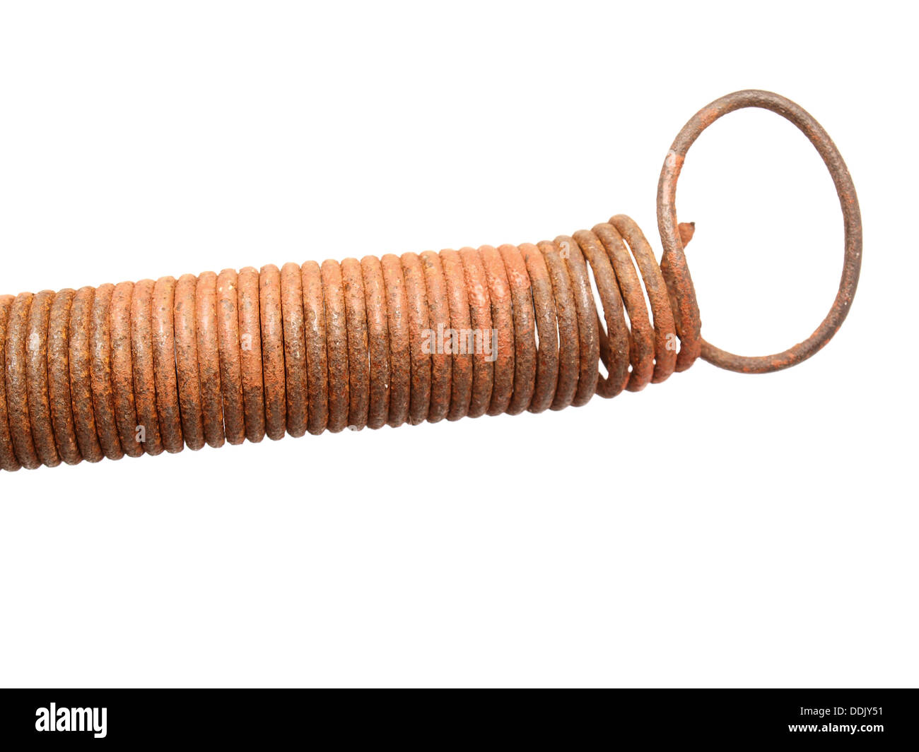 Rusty spring on a white background Stock Photo - Alamy