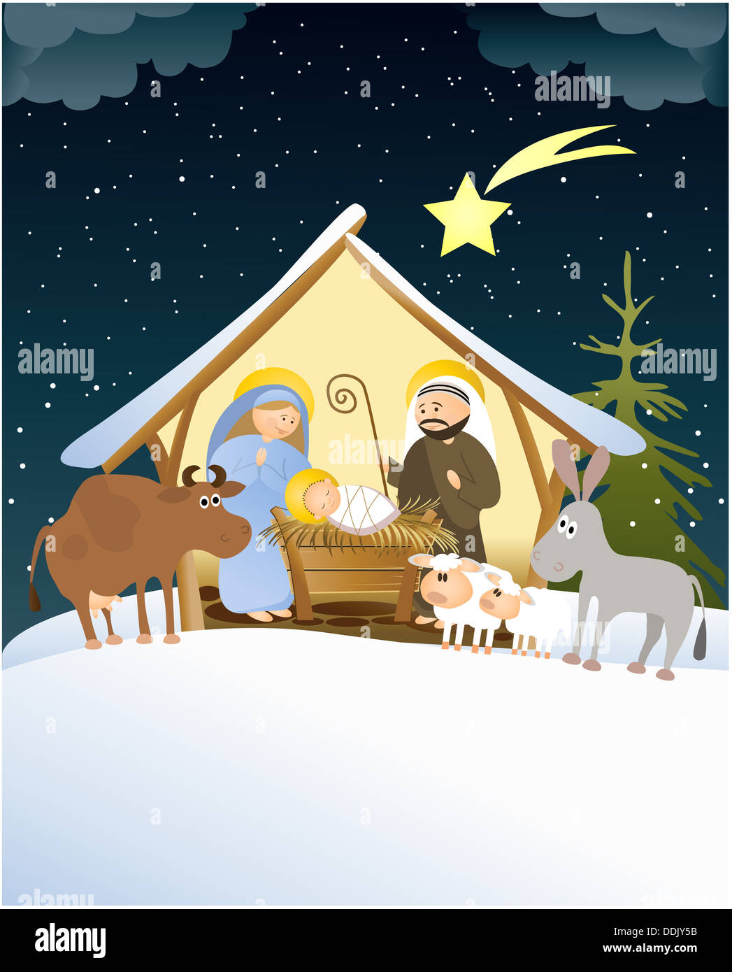 Christmas nativity scene Stock Photo - Alamy