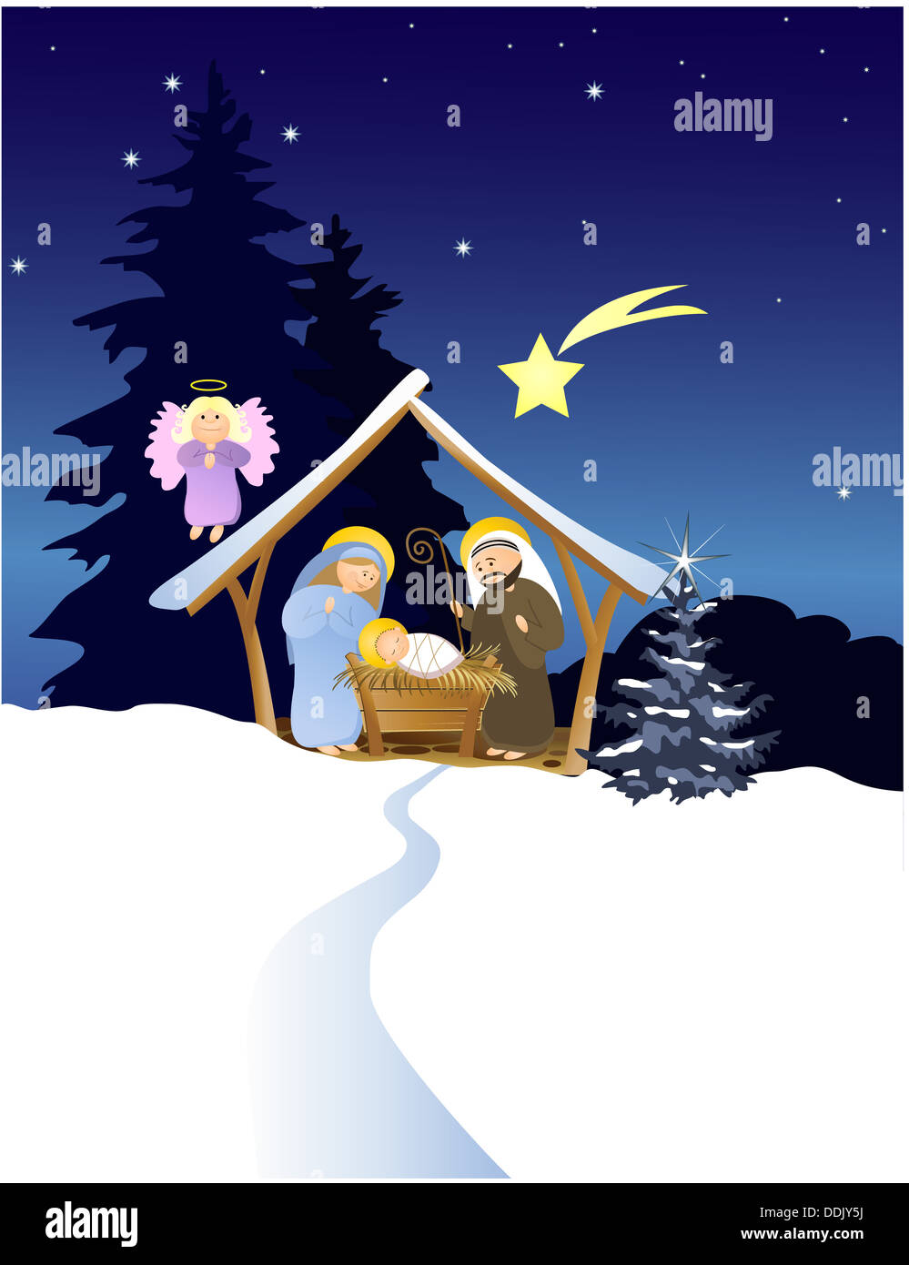 Christmas nativity scene Stock Photo - Alamy