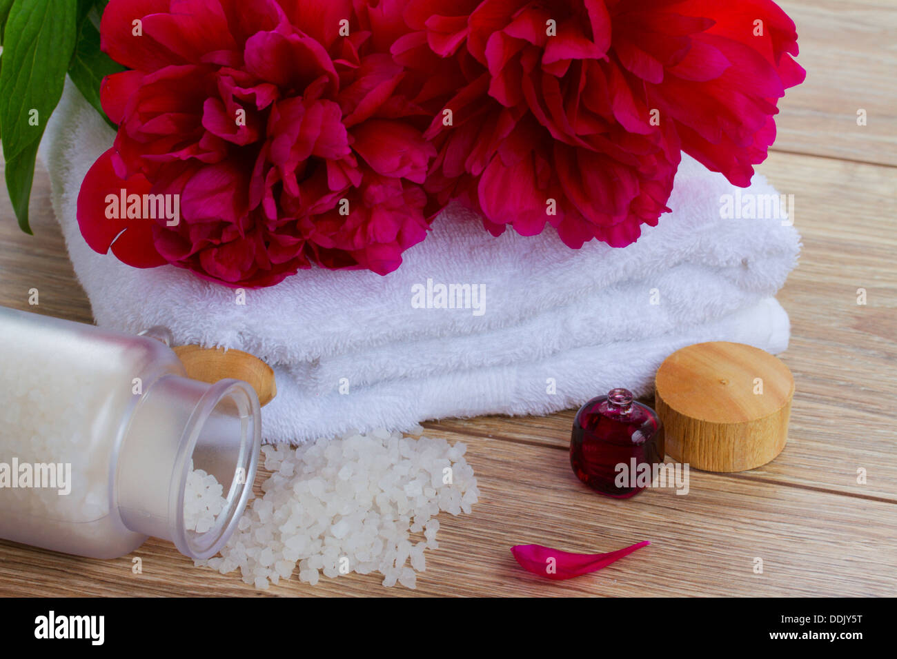 Peonies spa concept Stock Photo - Alamy