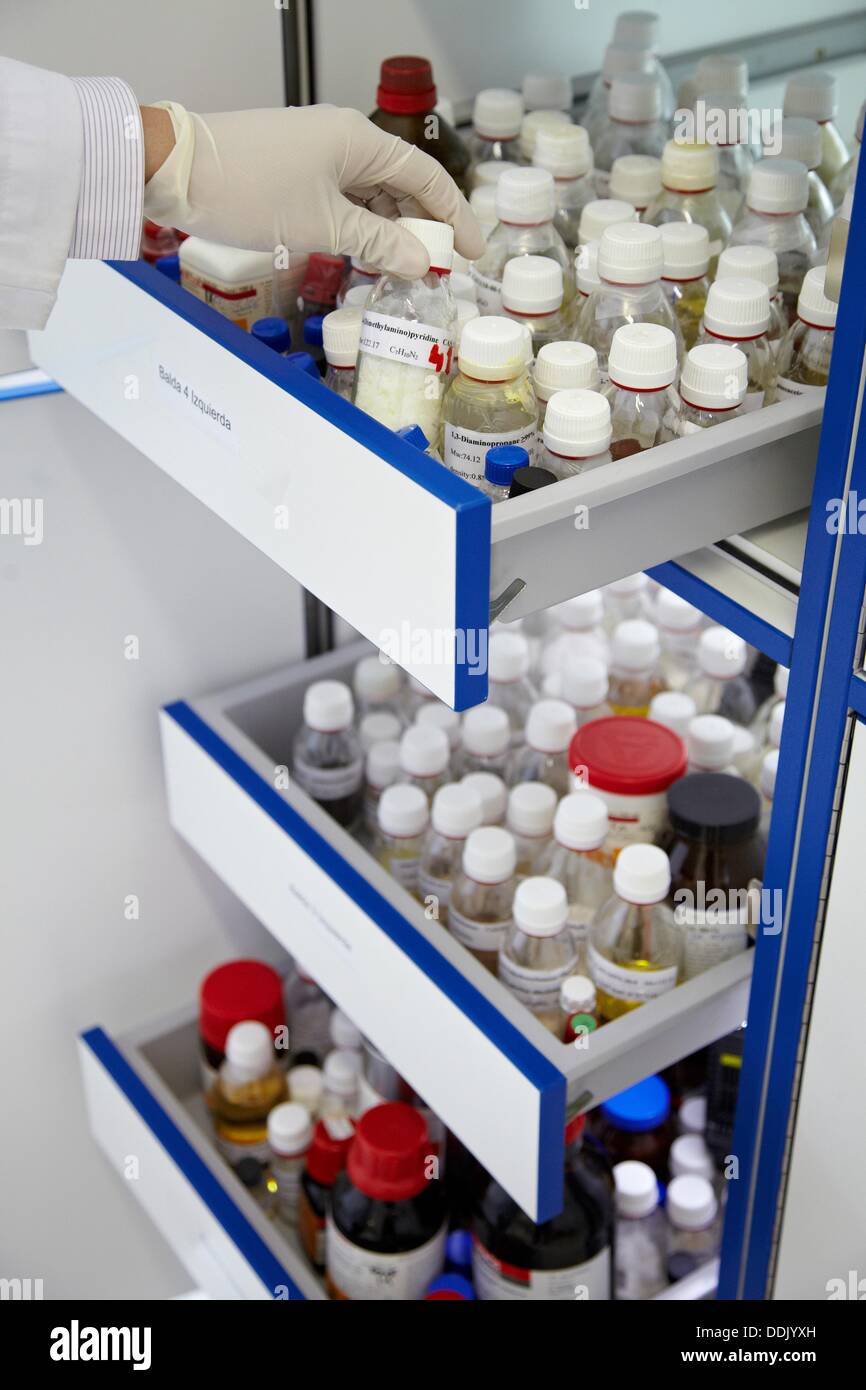 Storage of reagents, synthesis lab, research laboratory, IkerChem ...