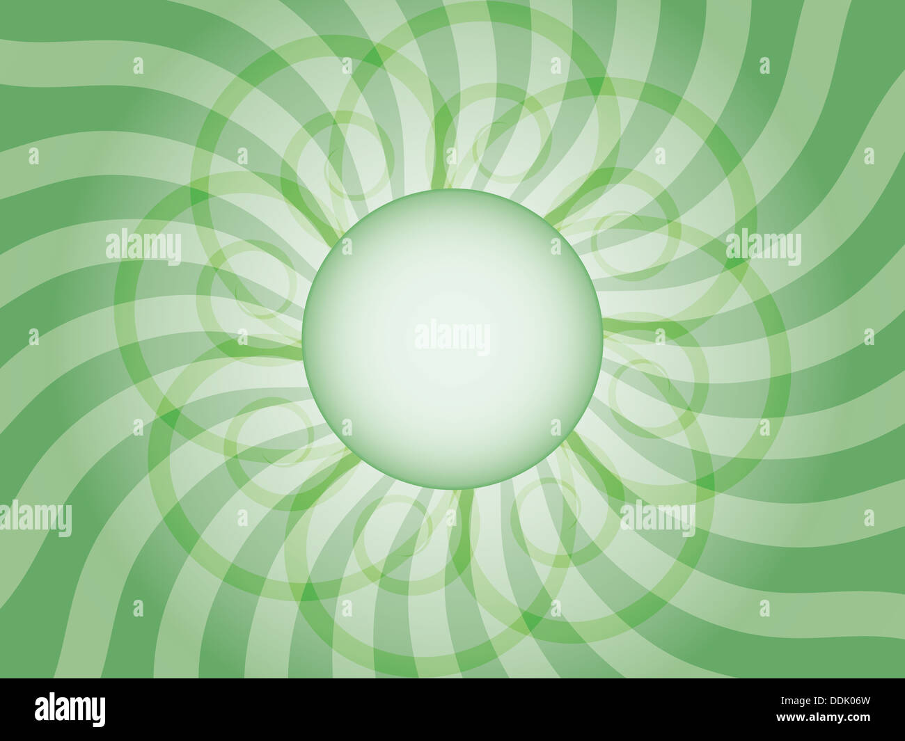 green abstract rays background with circle for text Stock Photo - Alamy
