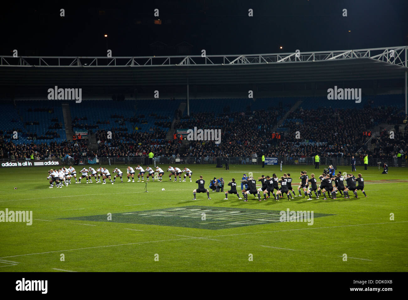 Hakas as All Blacks vs Fiji test match, Historic Carisbrook Stadium ...