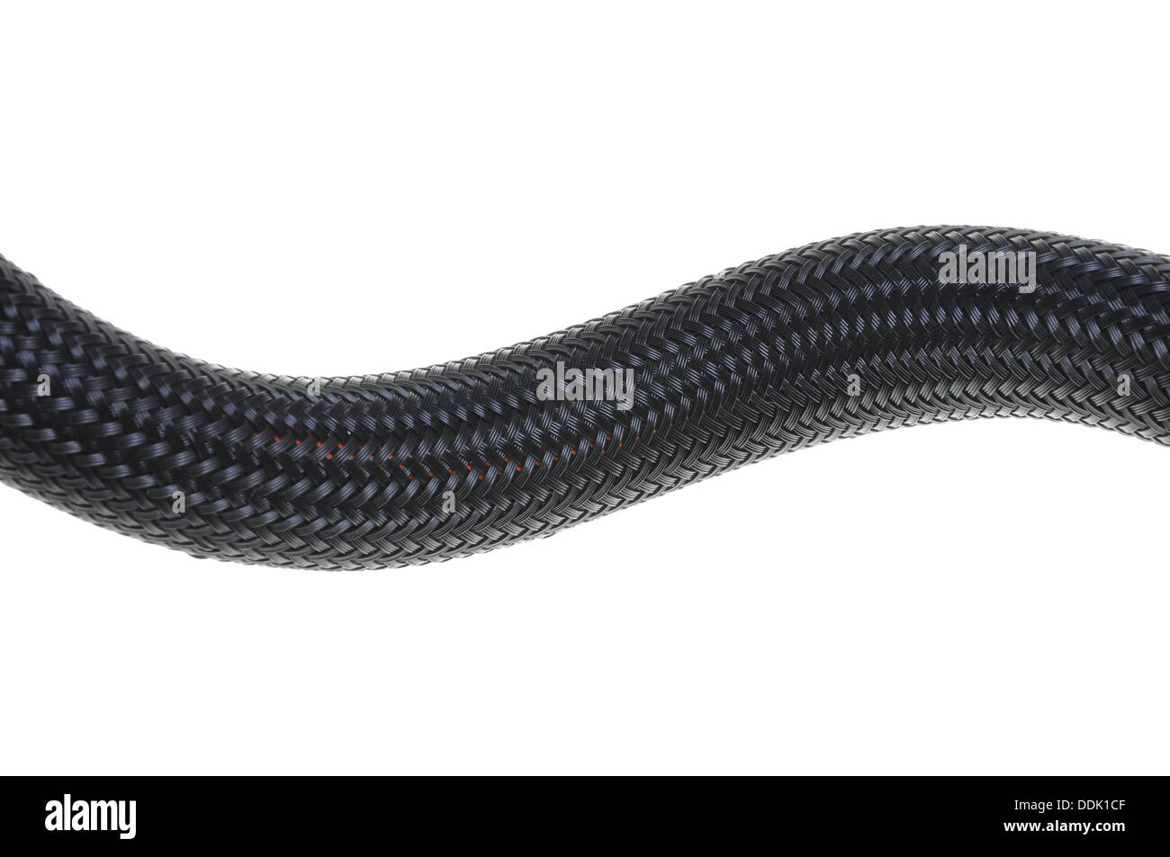 Black stainless steel braid Stock Photo - Alamy
