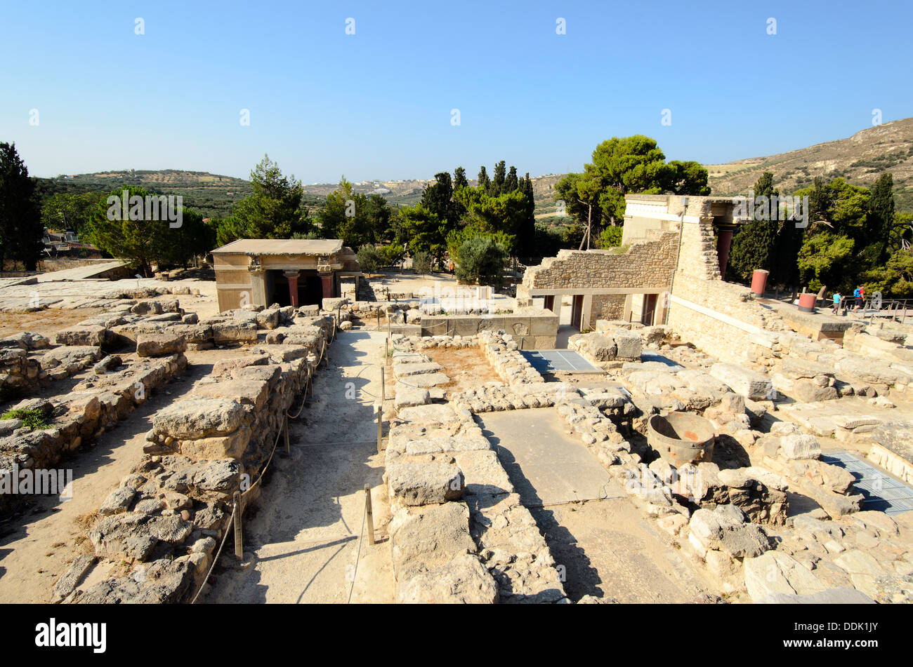 View of the Knosso Palace ruins - Crete, Greece Stock Photo - Alamy