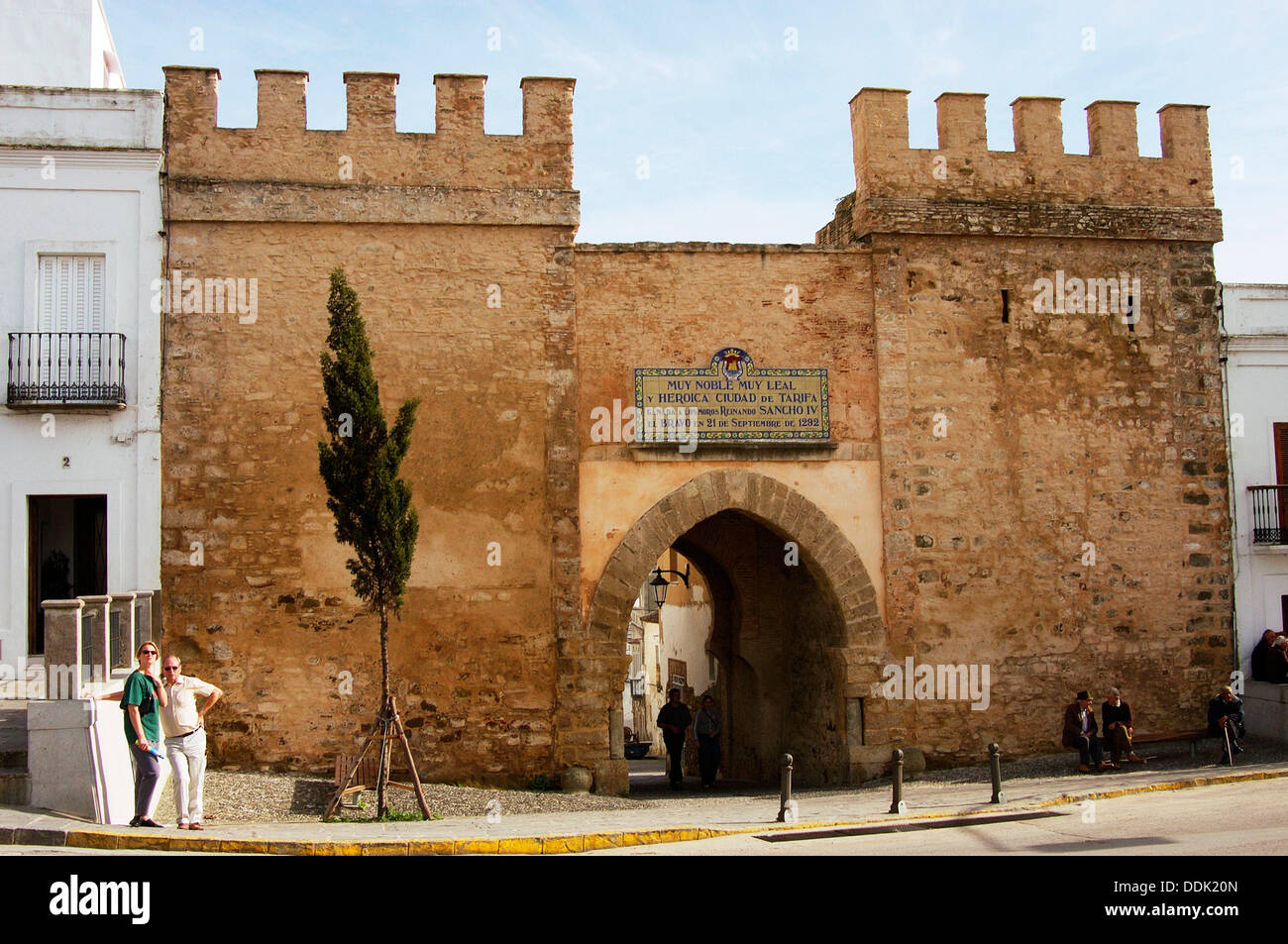 Moorish walls of Tarifa. Cádiz province. Spain Stock Photo - Alamy