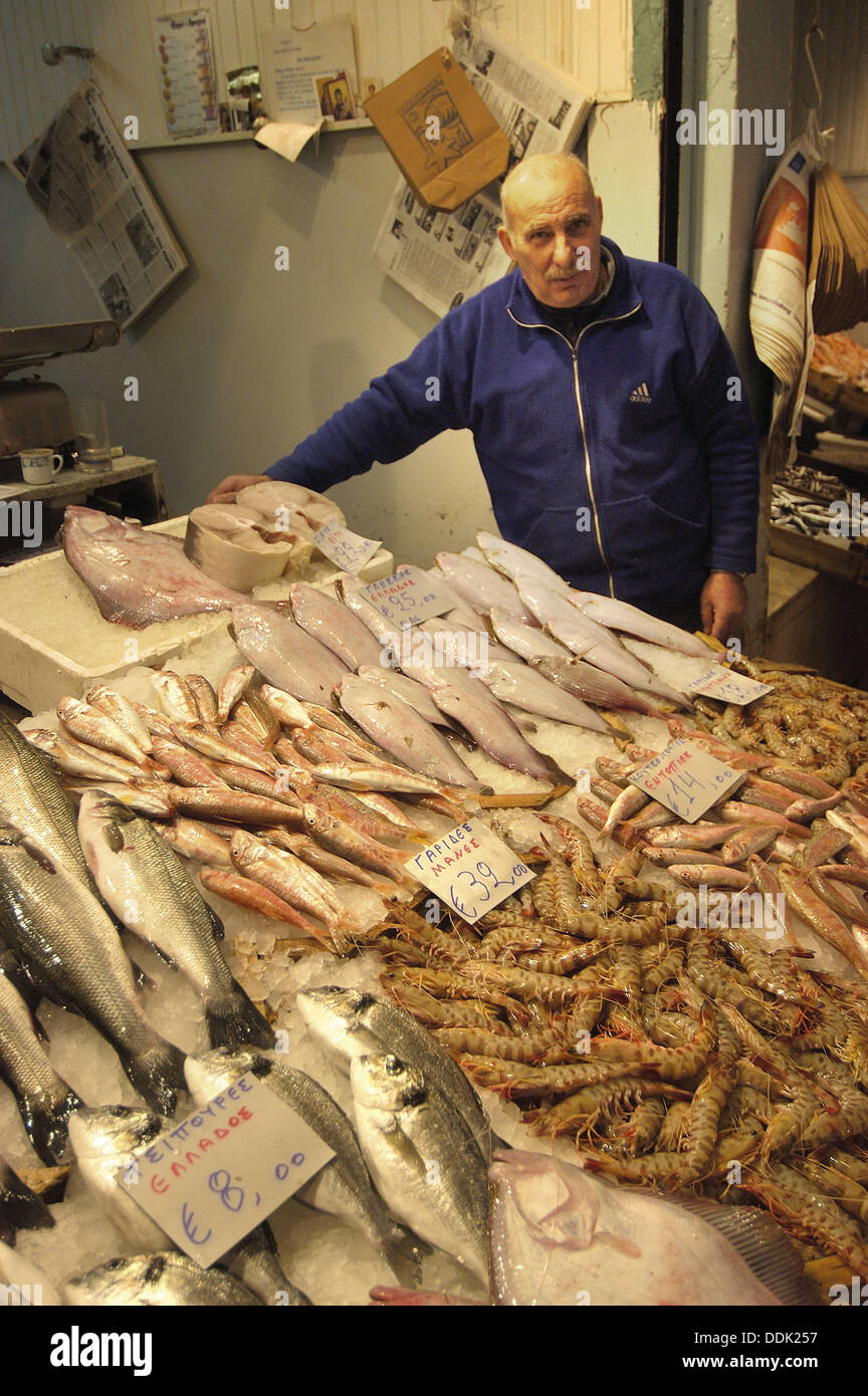 Greece thessaloniki fish market hi-res stock photography and images - Alamy