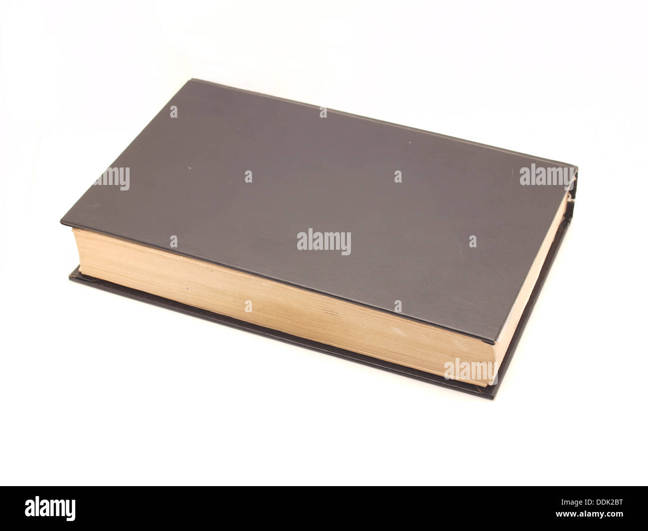 The old black book on a white background Stock Photo - Alamy