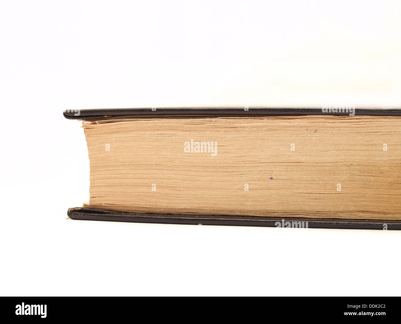 The old black book on a white background Stock Photo - Alamy
