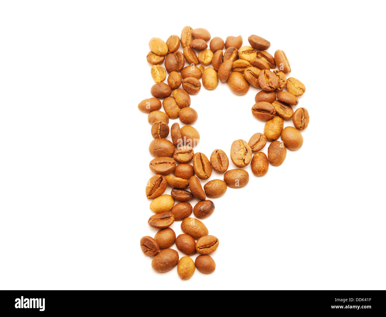 letters of alphabet made of coffee beans Stock Photo - Alamy