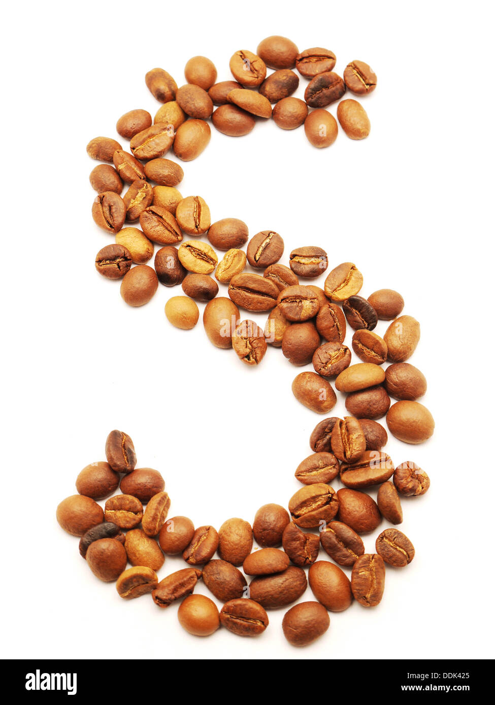 letters of alphabet made of coffee beans Stock Photo - Alamy