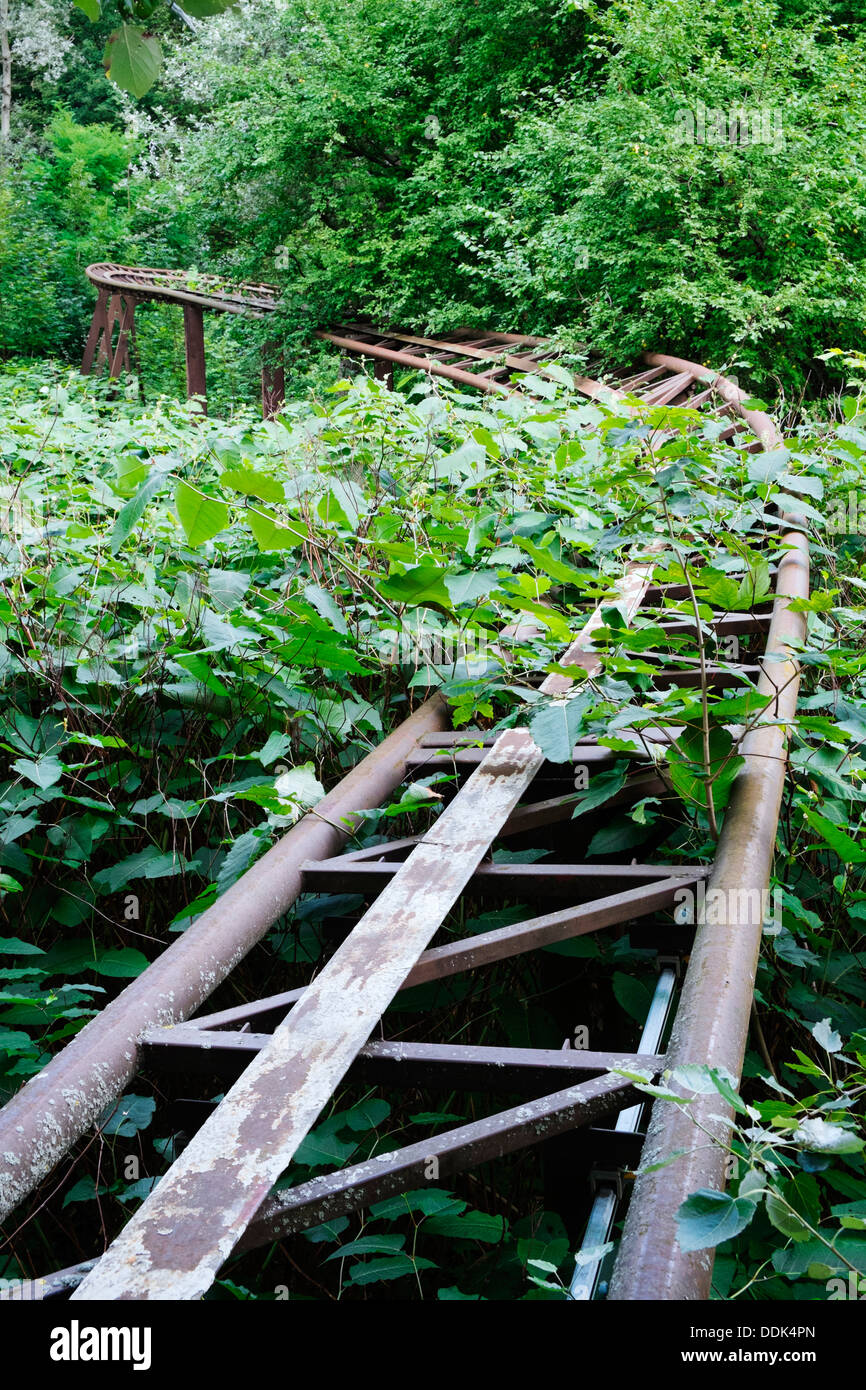 Abandoned former amusement park at Spreepark in Berlin Germany Stock ...
