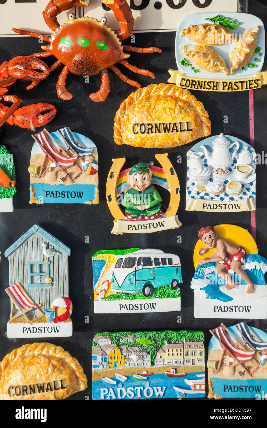 England, Cornwall, Padstow, Souvenir Fridge Magnets Stock Photo - Alamy