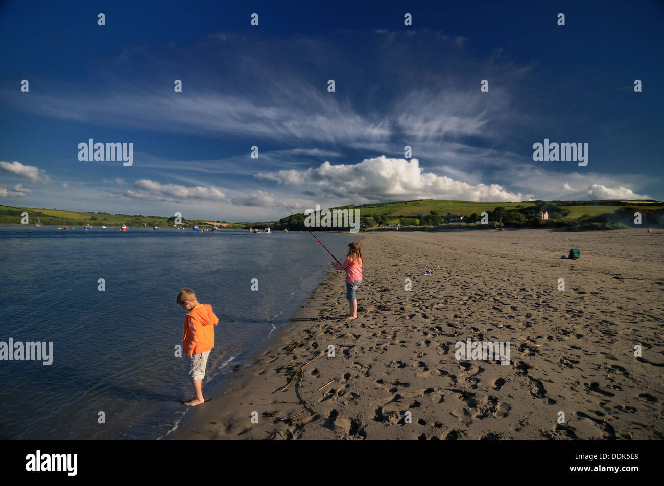 Children playing on banks river hi-res stock photography and images - Alamy