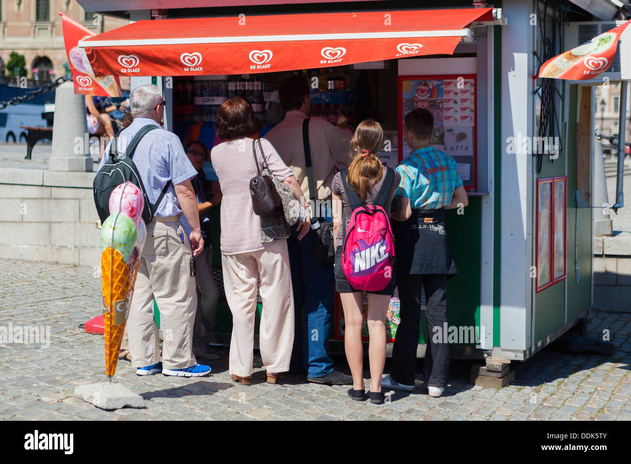 People queuing for ice cream .. Stockholm Sweden Stock Photo - Alamy
