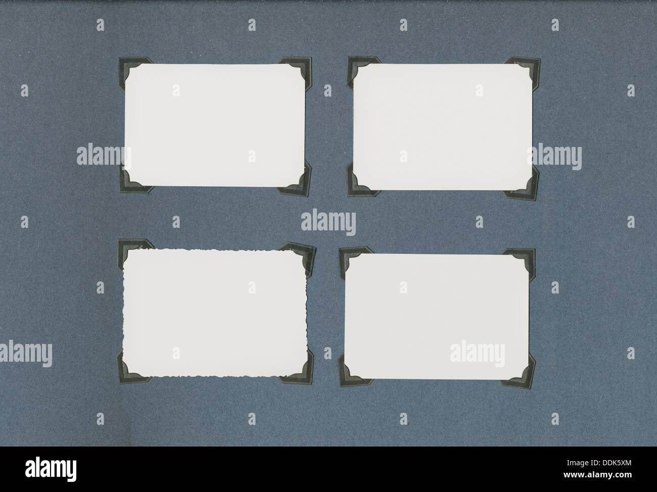 A Page of an old photo album with blank photos Stock Photo - Alamy