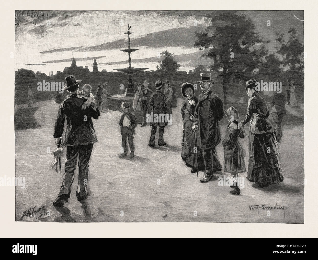VICTORIA PARK, LONDON, CANADA, NINETEENTH CENTURY ENGRAVING Stock Photo ...