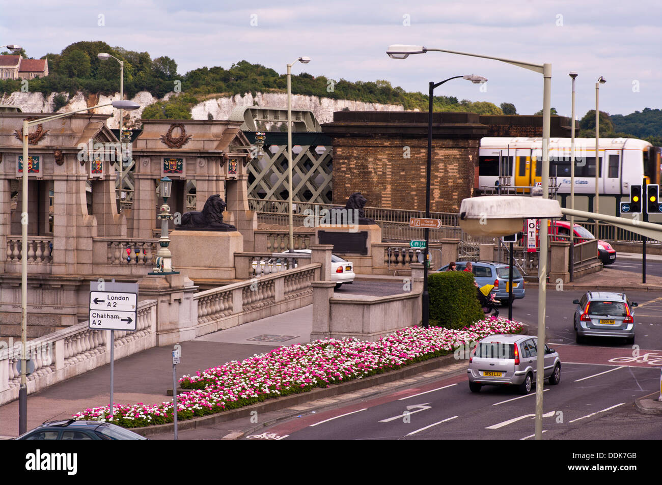 The Iron Girder Rochester Bridge Over The River Medway Kent UK Stock ...