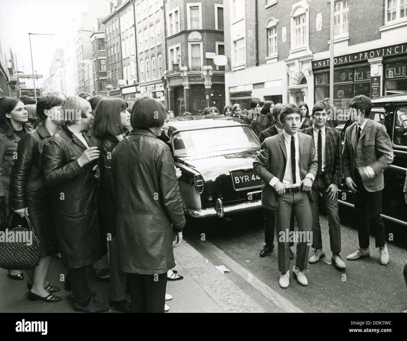 SMALL FACES UK pop group arriving for an autograph session with London ...
