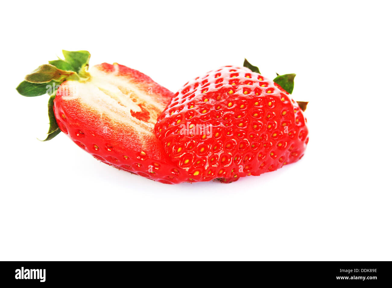 Strawberries isolated on white background Stock Photo - Alamy