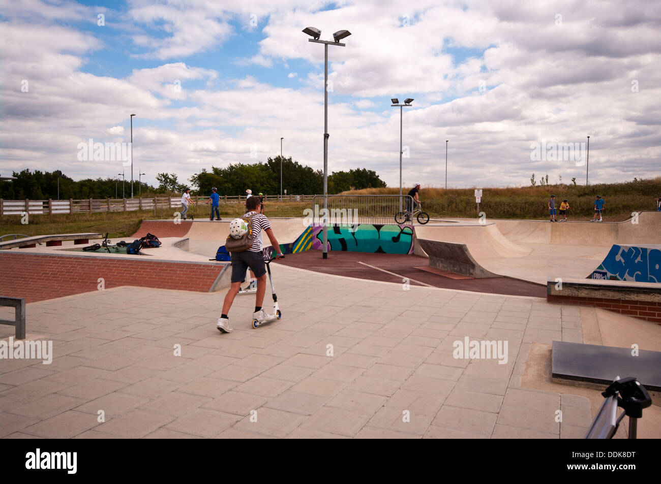 Kids at The Cyclopark Gravesend Kent England UK Stock Photo - Alamy