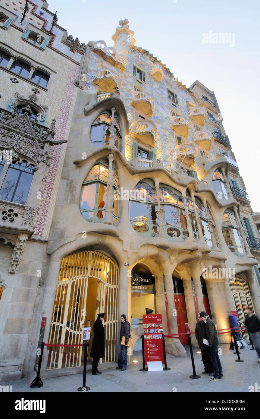 Casa Batllo by Antoni Gaudi, Barcelona, Catalonia, Spain Stock Photo ...
