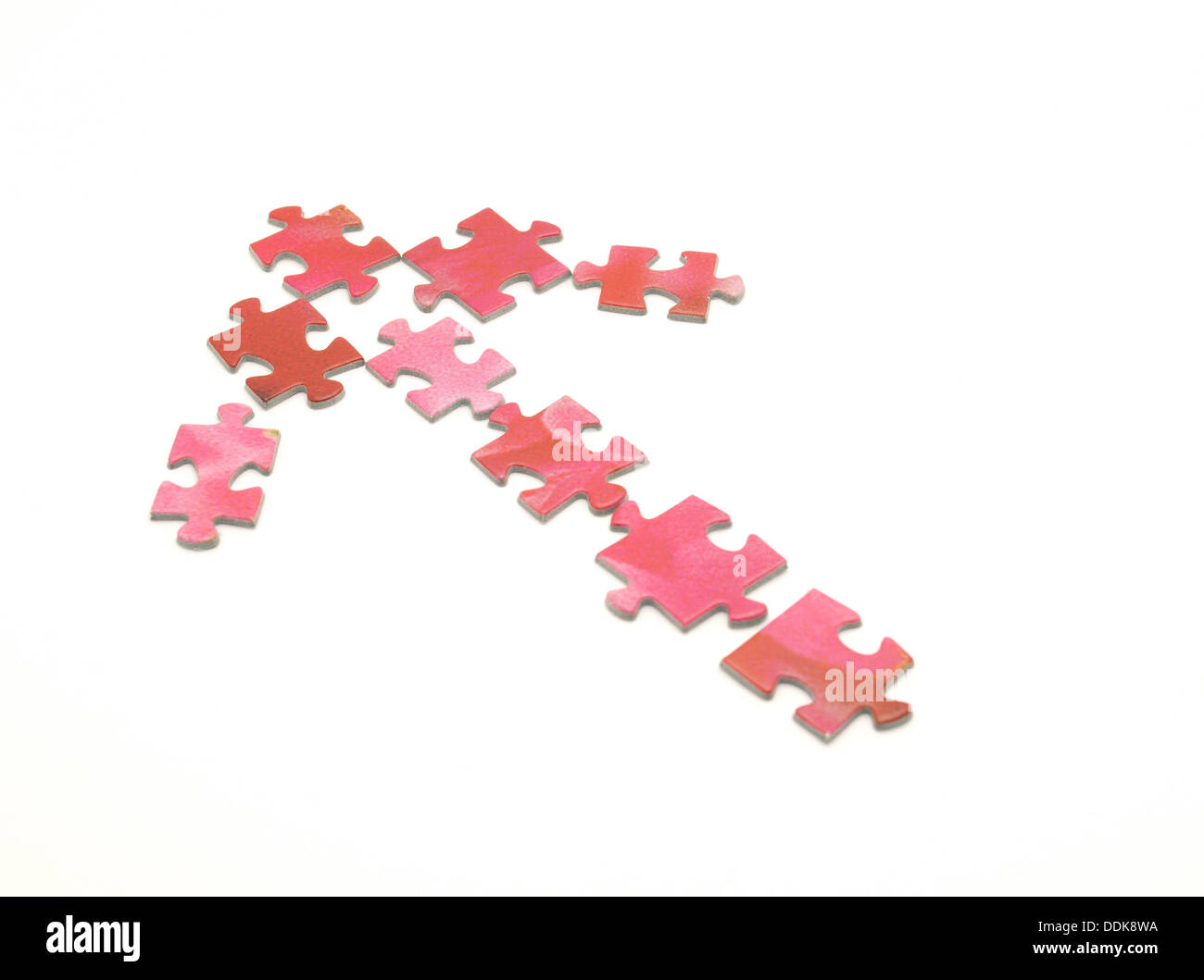 Direction. Puzzle pieces on a white background Stock Photo - Alamy