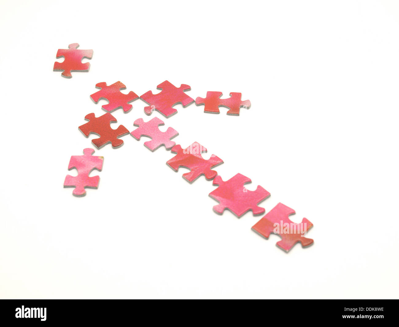 Direction. Puzzle pieces on a white background Stock Photo - Alamy