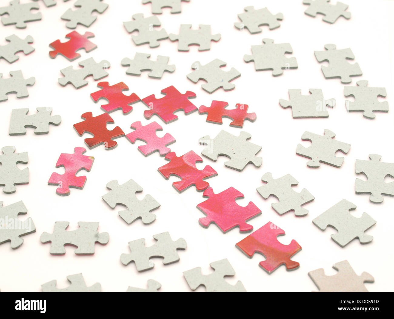 Direction. Puzzle pieces on a white background Stock Photo - Alamy
