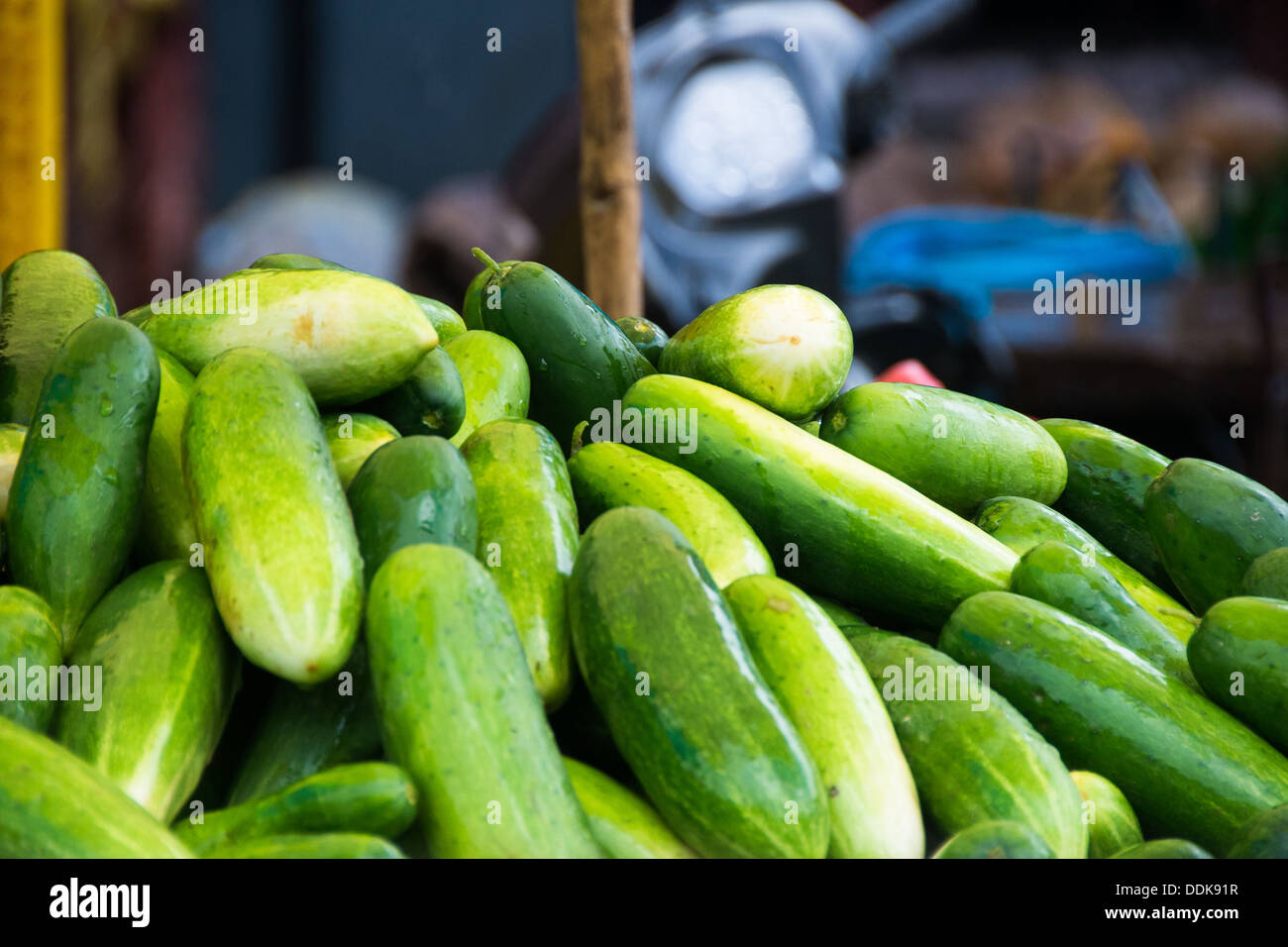 Cucumbers for sale Stock Photo - Alamy