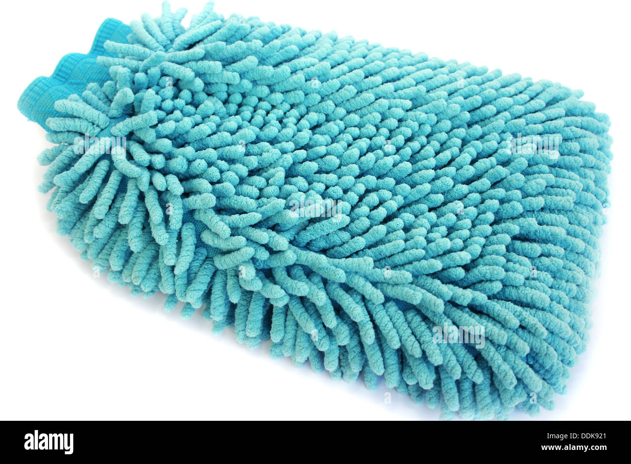 Blue duster isolated on white background Stock Photo - Alamy