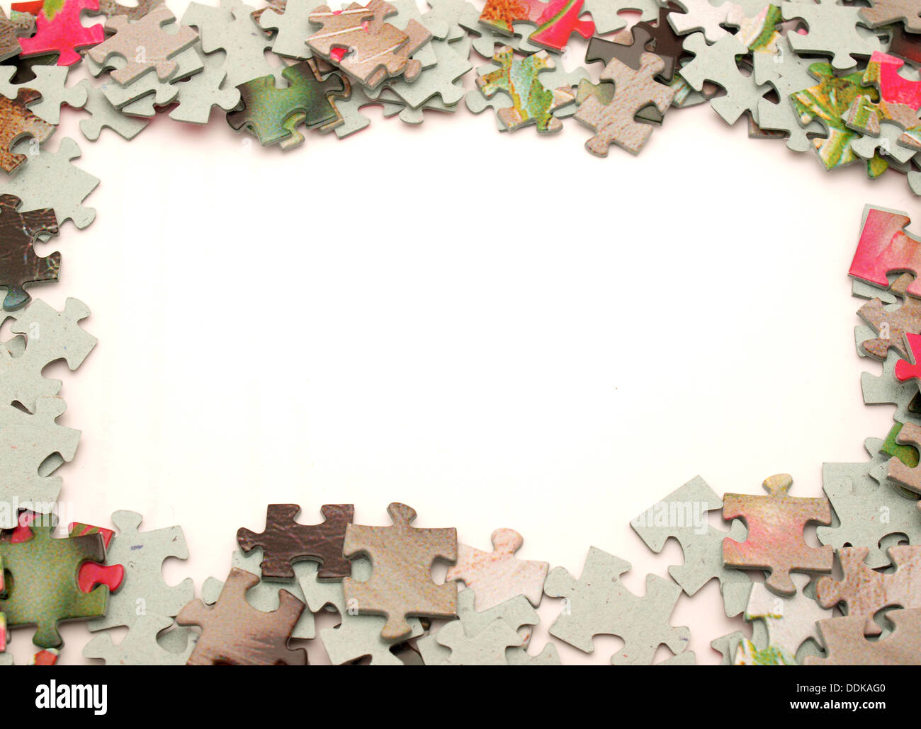 Puzzle on a white background Stock Photo - Alamy