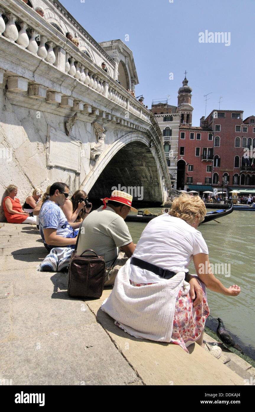 The Rialto Bridge (Italian: Ponte di Rialto). One of the four bridges ...