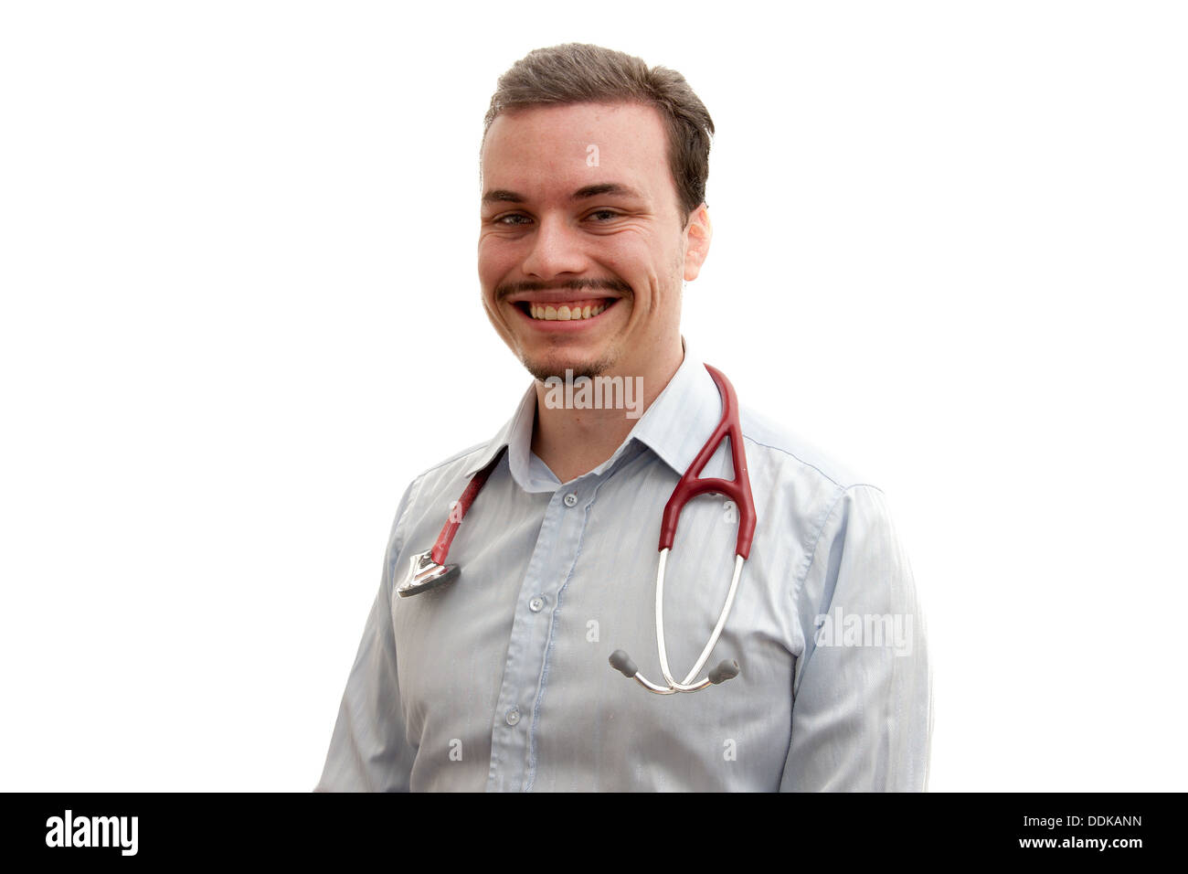 doctor with stethoscope on white background Stock Photo - Alamy