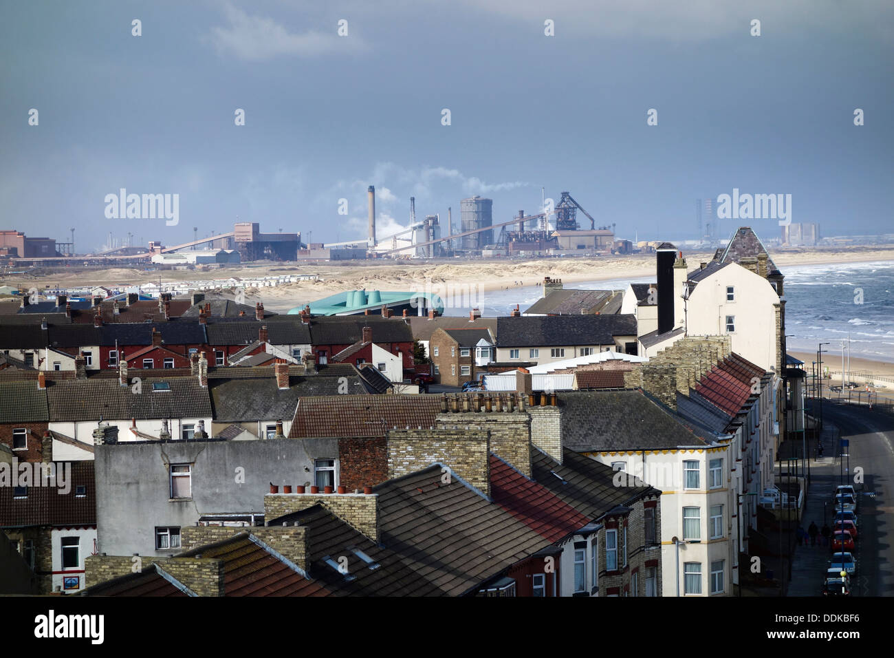 Redcar steelworks from over the rooftops SSIUK Stock Photo - Alamy