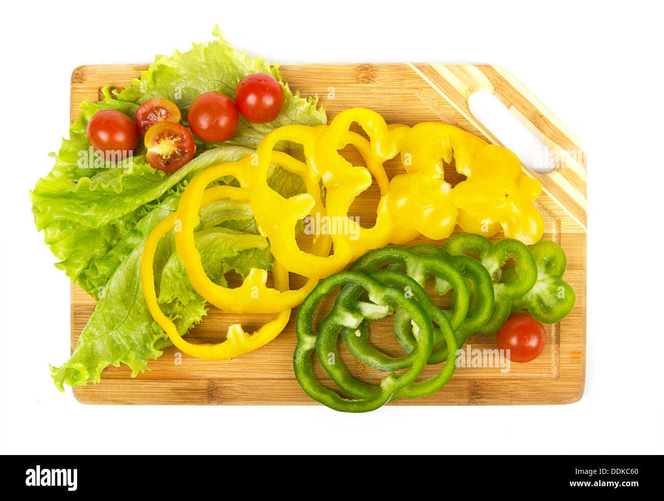 Cutting red pepper into slices Cut Out Stock Images & Pictures - Alamy