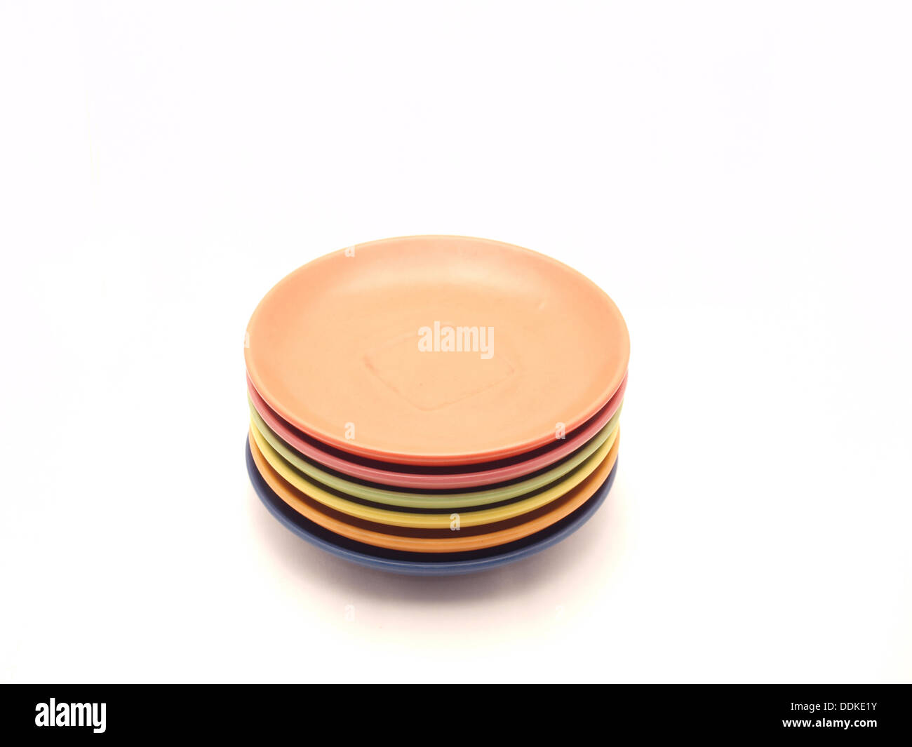 Plates on a white background Stock Photo - Alamy