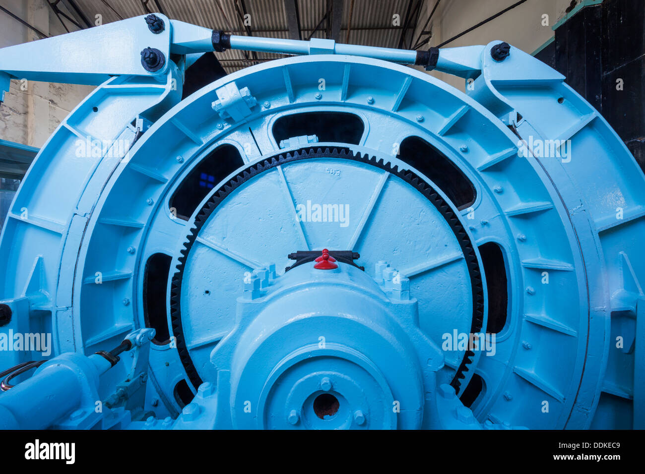 England, Cornwall, Geevor Tin Mine, The Electric Winder Engine Stock ...