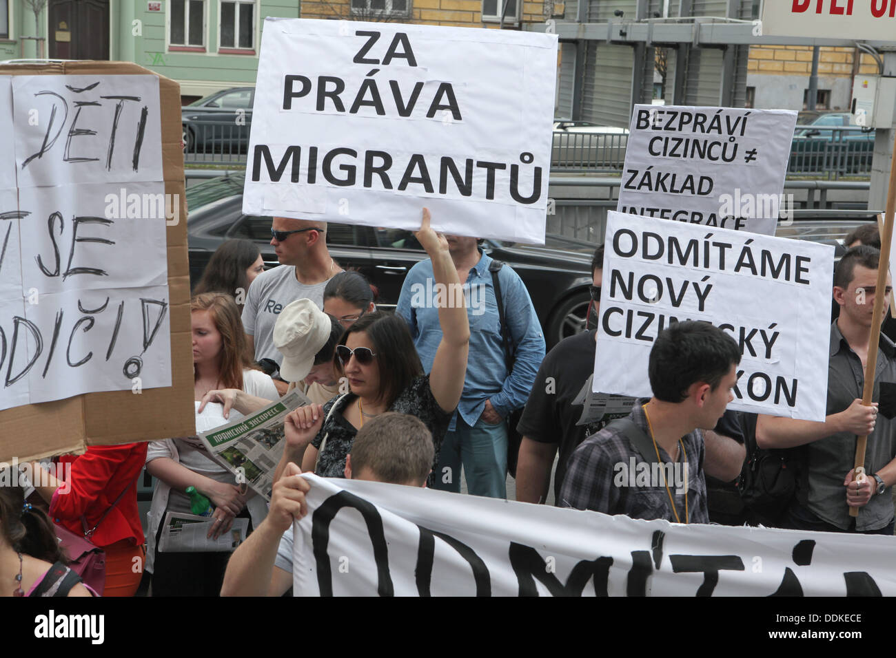 Foreigners protest against the new proposal of the Aliens Act of the ...