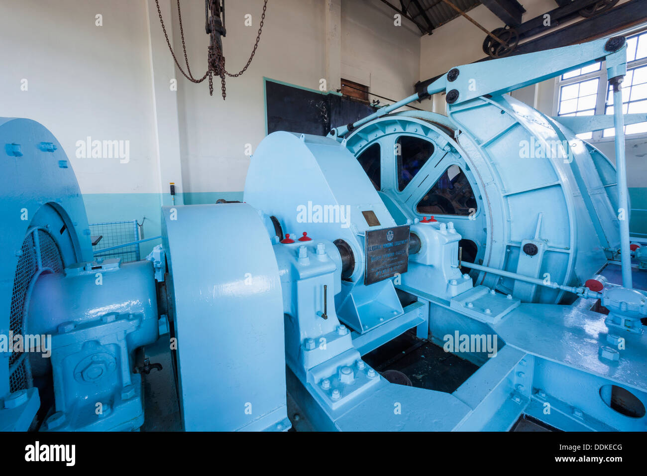 England, Cornwall, Geevor Tin Mine, The Electric Winder Engine Stock ...