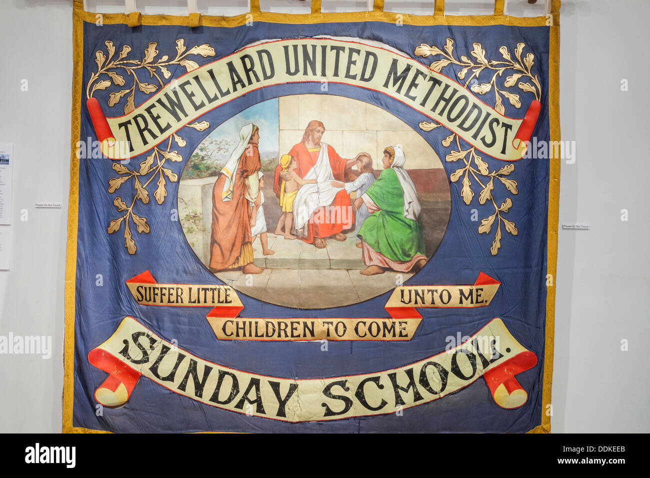 England, Cornwall, Geevor Tin Mine, Exhibit of Methodist Church Sunday ...