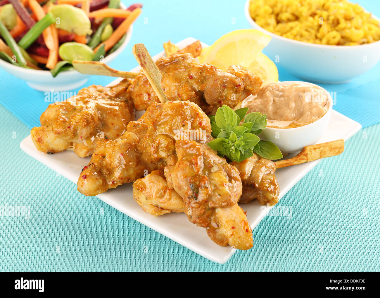 THAI CHICKEN SATAY / KEBABS Stock Photo - Alamy